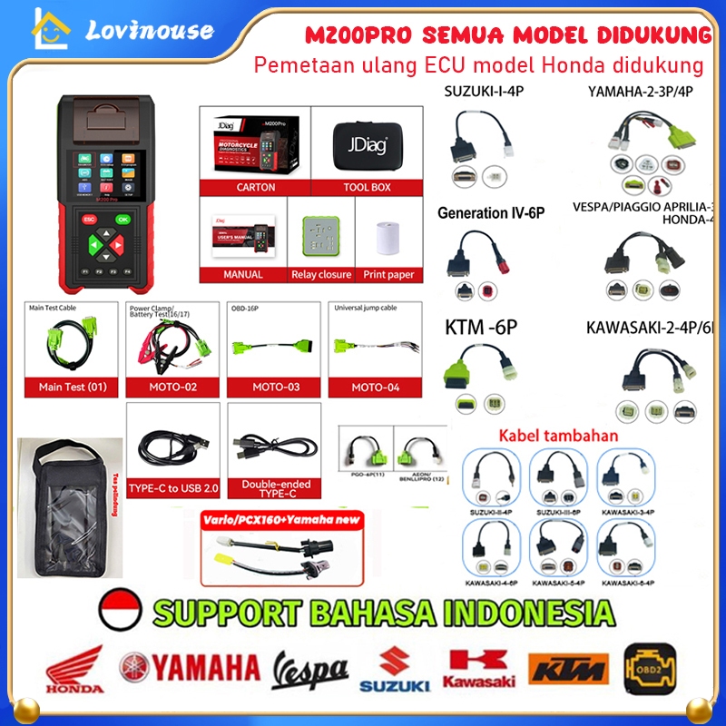 Jual Support honda ECU Remap/UFDATE Scanner JDiag M200 PRO REMAP OPEN ...