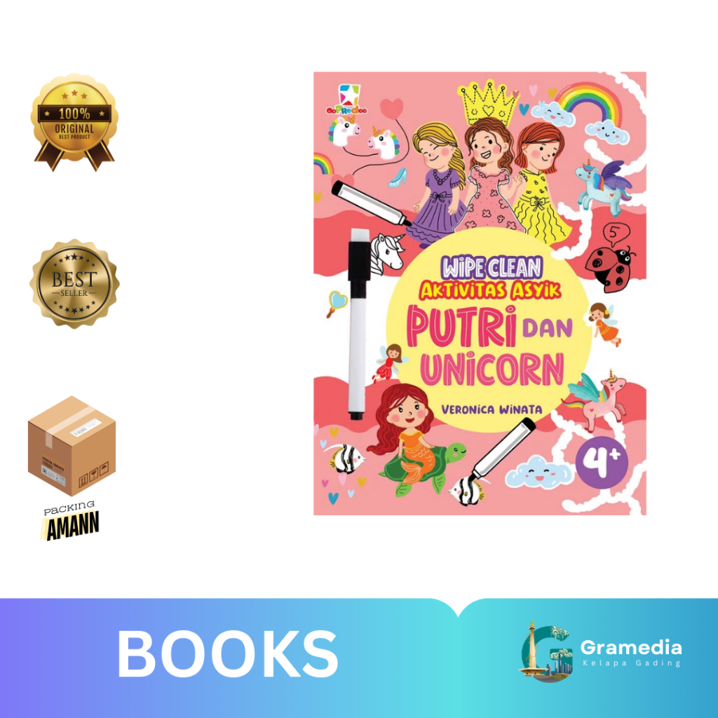 Jual Gramedia MKG - Buku Anak Opredo Wipe Clean Aktivitas Asyik Putri dan Unicorn (Veronica ...