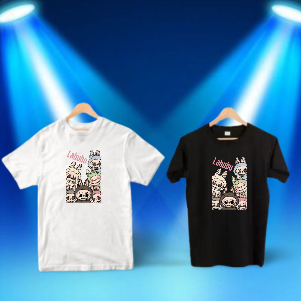 Jual Oblong hitam putih anak_anak gbr Labubu | Shopee Indonesia