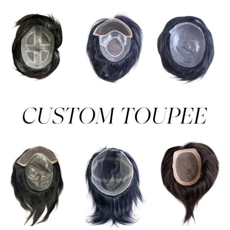 Jual Custom Toupee Kustom Tutup Botak Pria Rambut Asli | Shopee Indonesia