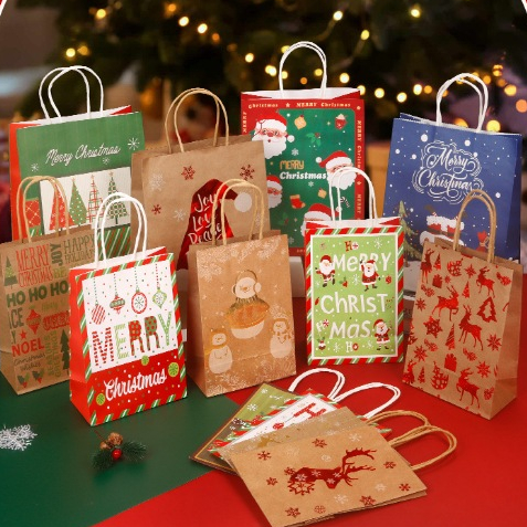 Jual Paper Bag Natal / Tas Kertas Kraft Christmas Hampers Hadiah Natal ...
