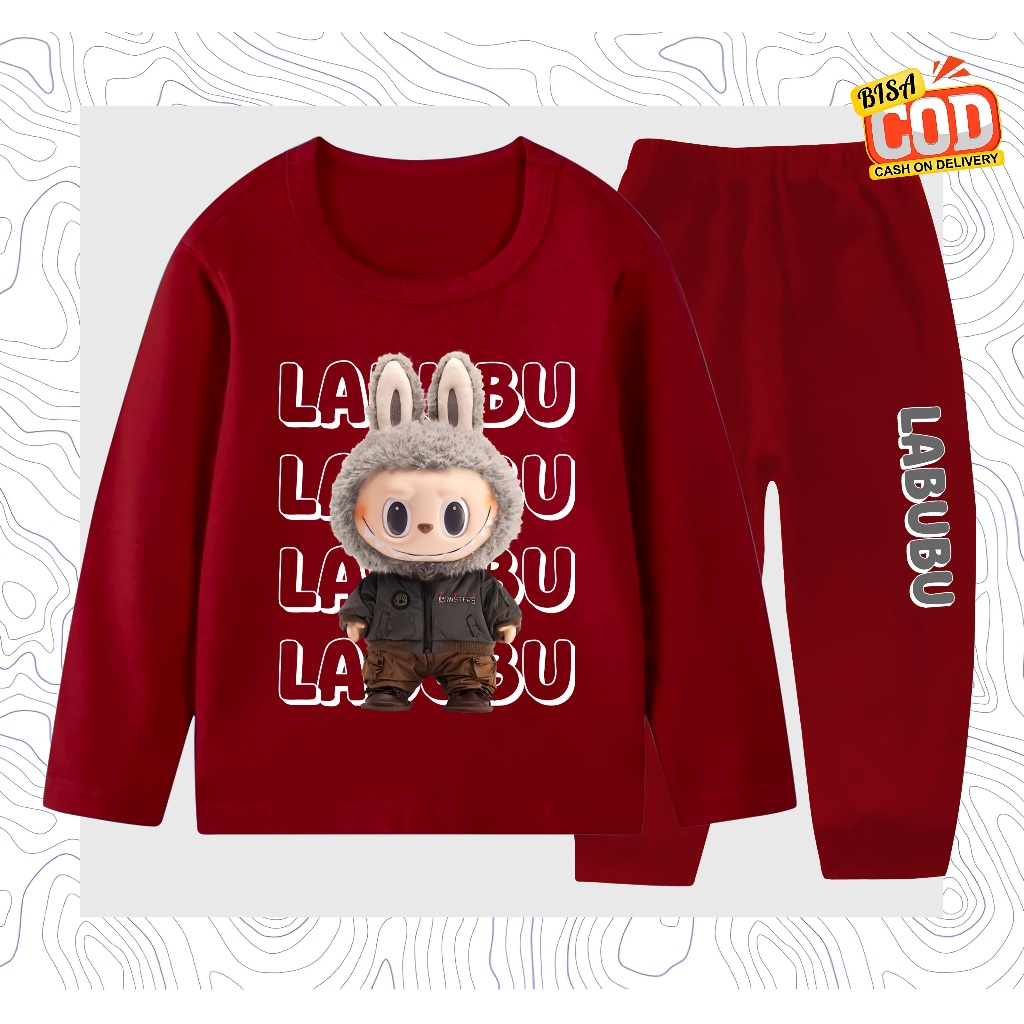 Jual Piyama Baju Tidur Labubu Lucu Setelan Anak Perempuan Lengan ...