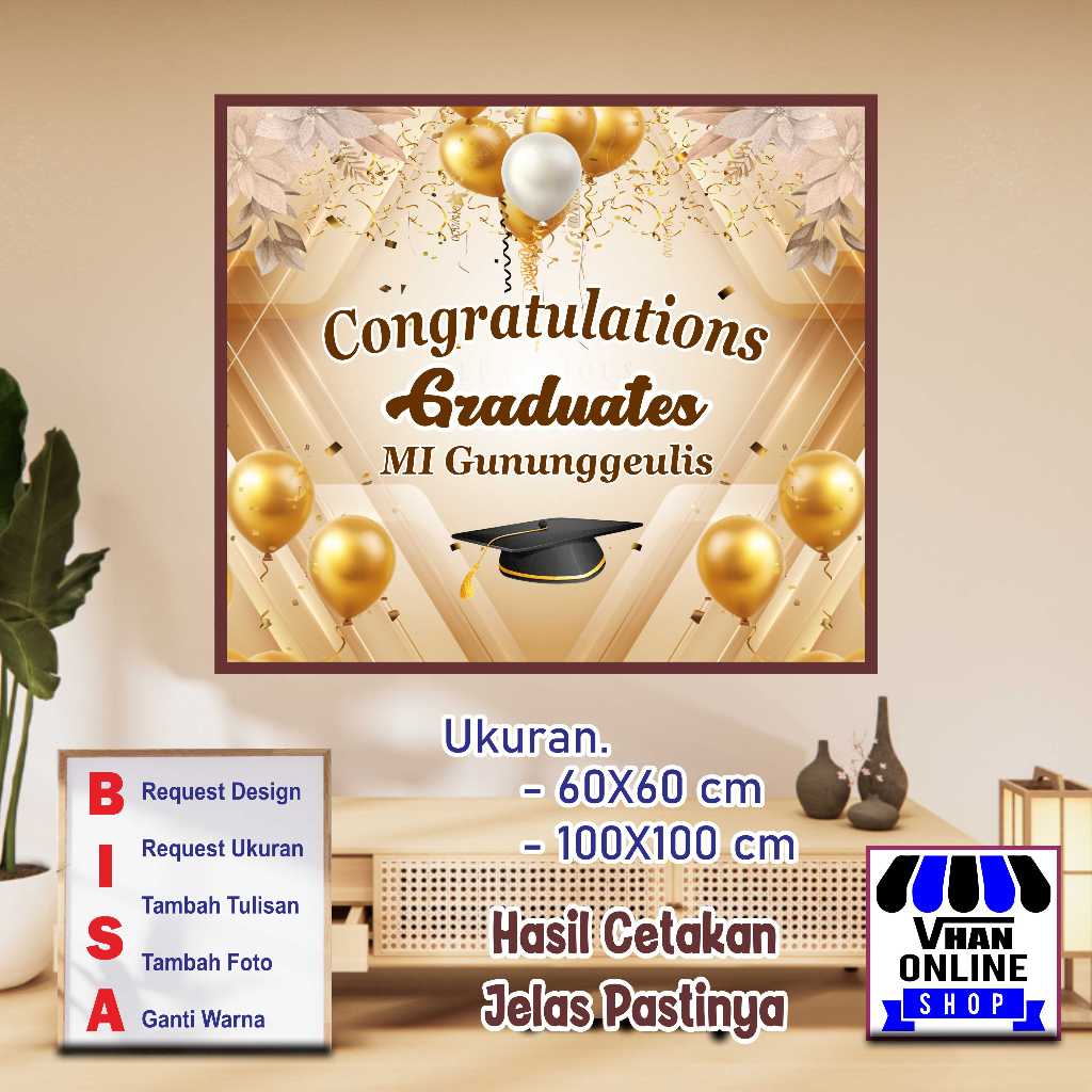Jual Cetak Banner Spanduk Wisuda atau Perpisahan | Shopee Indonesia