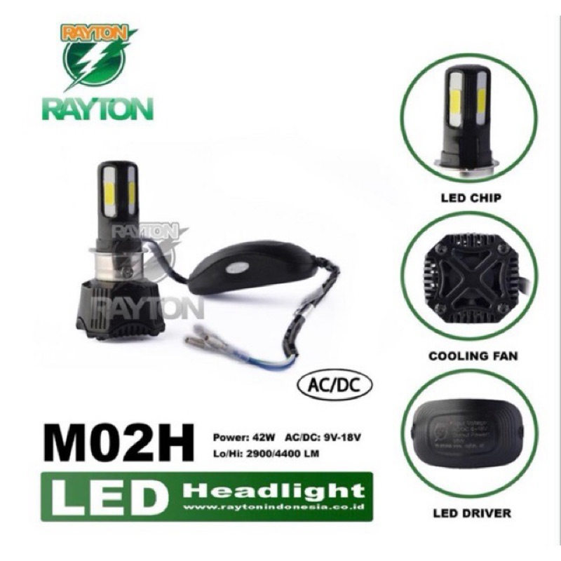 Jual LAMPU MOTOR RTD 4 Sisi LED M02H ACDC RAYTON LAMPU RTD ORIGINAL RTD ...