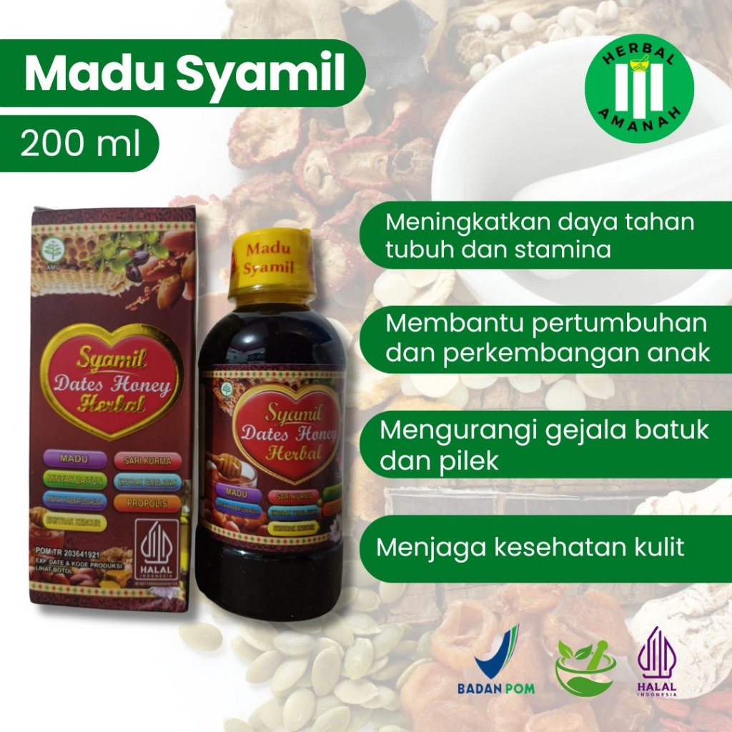 Jual Madu Syamil DATES HONEY / Madu Syamil Herbal Untuk Anak Anak dan ...