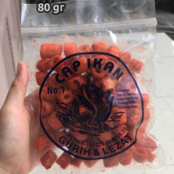 Jual OR CAP IKAN 80 GRAM | KERUPUK OR PEDAS | KERUPUK CAP IKAN ...