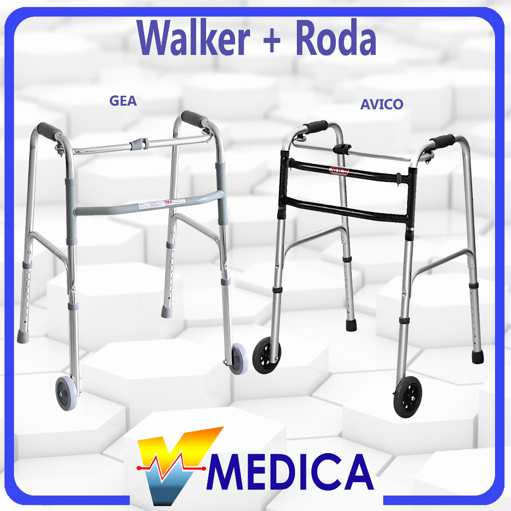 Jual (Reguler) Walker Geser+Roda merk Gea & Avico (walker geser 2in1 ...