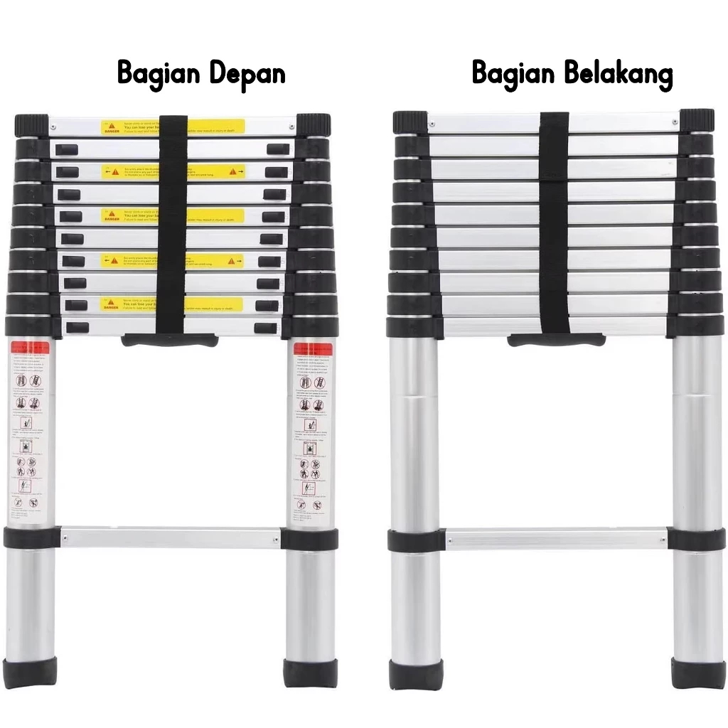 Jual Tangga Lipat Aluminium Double Teleskopik / Telescopic Ladder 1.6+1 ...