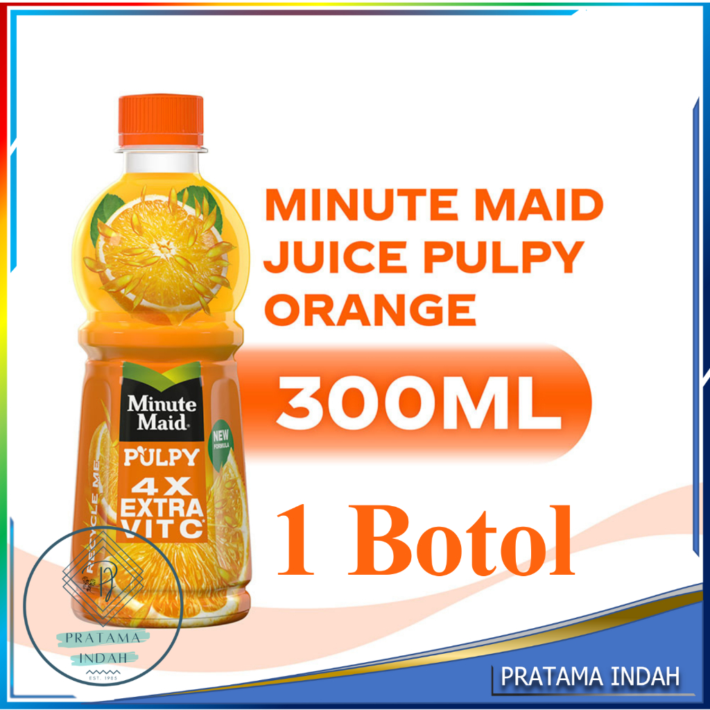 Jual Minute Maid Pulpy Orange 300ml Harga 1 Botol | Shopee Indonesia