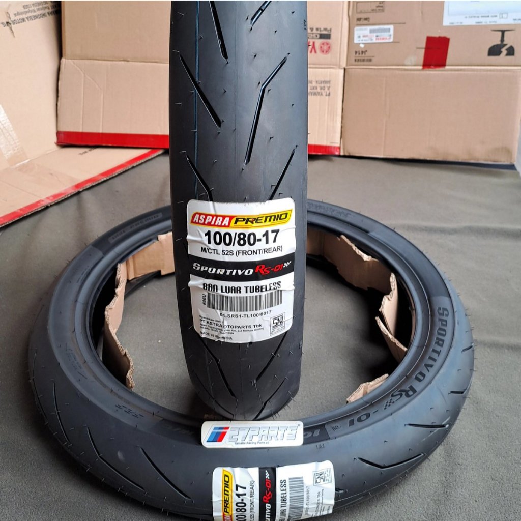 Jual BAN ASPIRA PREMIO SET DEPAN BELAKANG RING 17 100/80 ORIGINAL | Shopee Indonesia