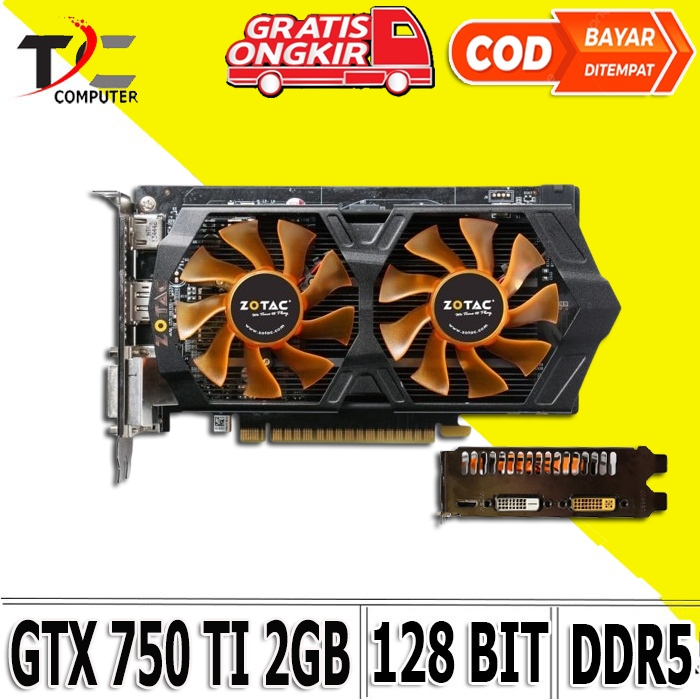 Jual VGA CARD GTX 750 TI 2GB DDR5 128BIT / GT 730 2GB VGA CARD GAMING | Shopee Indonesia