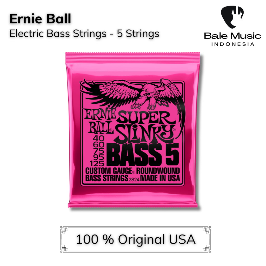 Jual Senar Bass Elektrik Ernie Ball 2824 Super Slinky 5 string 40-125 ...