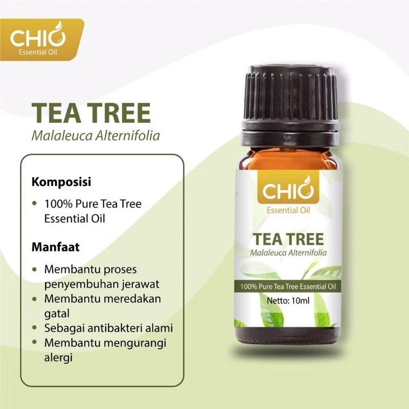 Jual Chio Essentials Oil Tea Tree Minyak Aromaterapi Tea Tree 10 ML ...
