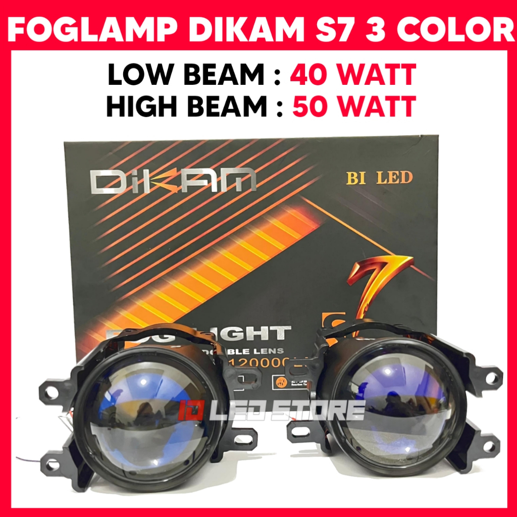Jual Biled Foglamp Projector DIKAM S7 X7 LASER 3 inch Bluelens Lampu Kabut DIKAM S7Y 3 Warna 50 ...