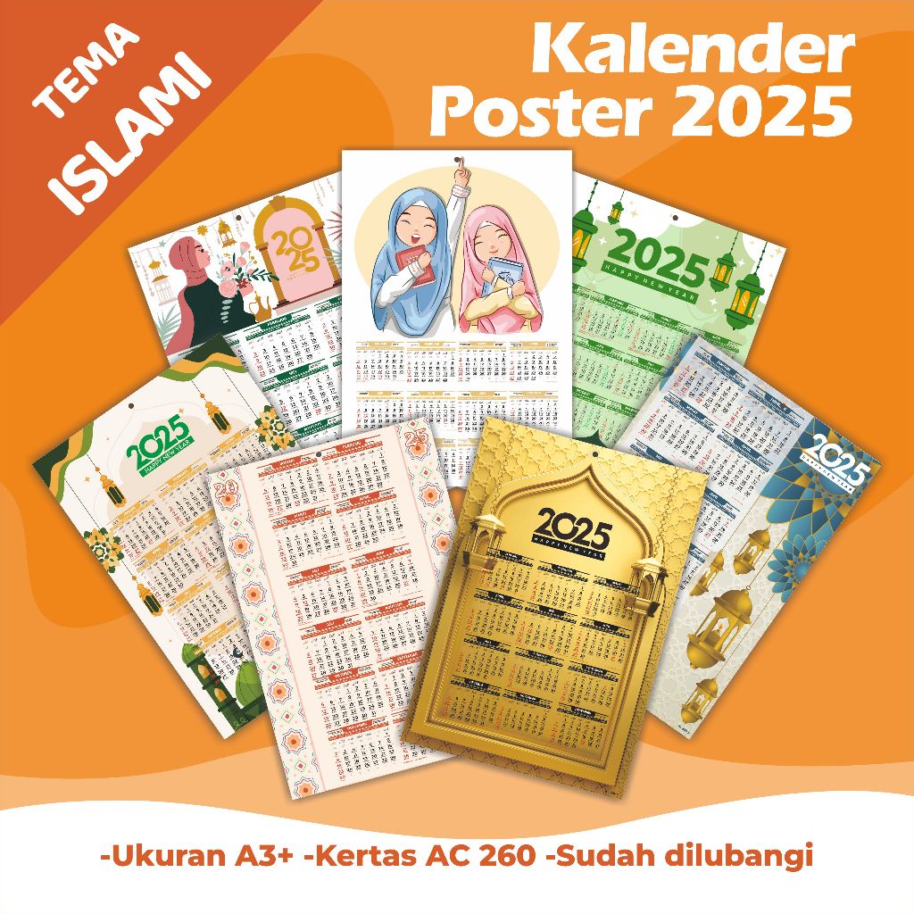 Jual Kalender poster ISLAMI - Kalender dinding islami 2025 | Shopee ...