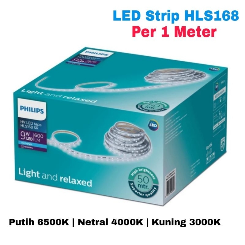 Jual Lampu Selang Philips LED Strip HLS168 7.5 9 Watt Putih Kuning ...
