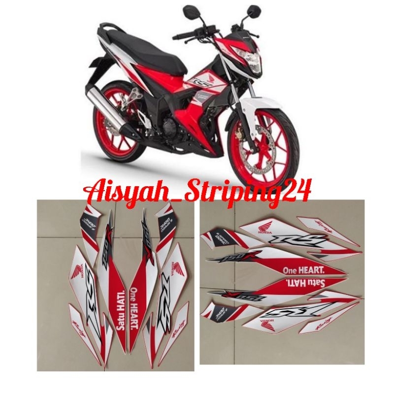 Jual STIKER STRIPING & LIS BODY SONIC 150 RS TAHUN 2018 2019 PUTIH ...
