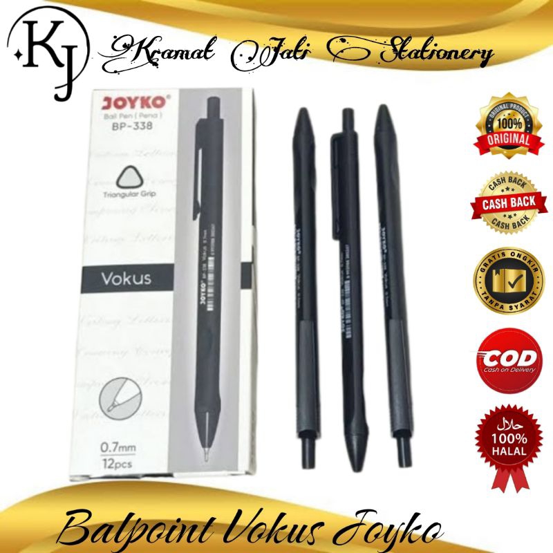 Jual Balpoint Joyko Vokus BP-338 Isi 12 Pcs (1 Lusin) | Shopee Indonesia