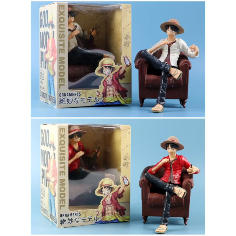 Jual Action Figure Anime One Piece Luffy Sitting Sofa Premium Quality ...