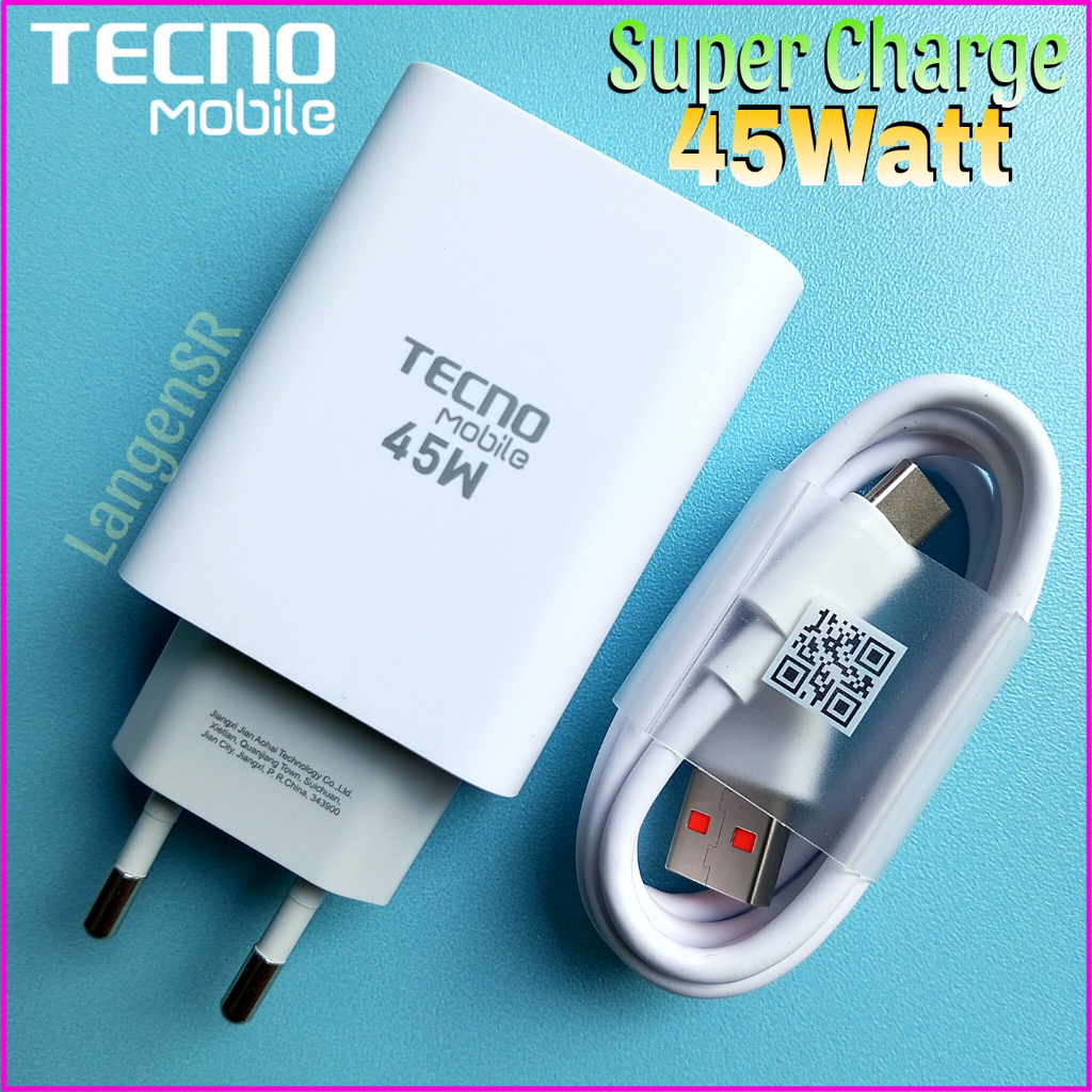 Jual Charger Ori TECNO 45W Super Charge Pova 4 Pro&Pova 5.Asli Original Resmi TECNO | Shopee ...