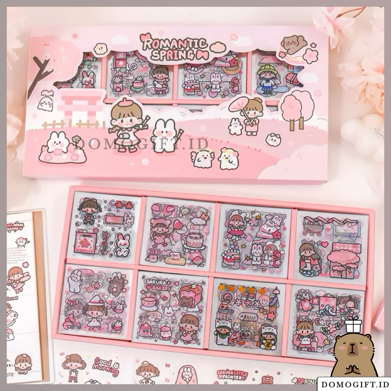 Jual [domogift.id] Stiker Box Momo Sticker DIY Bening PVC Anti Air ...