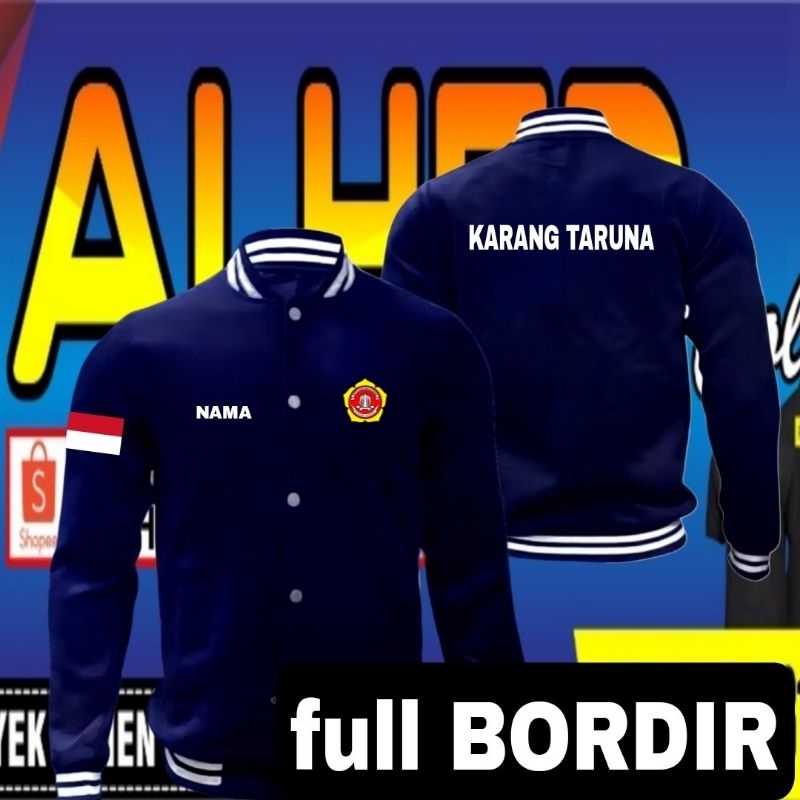 Jual Jaket bordir karang taruna jaket baseball karang taruna jaket ...
