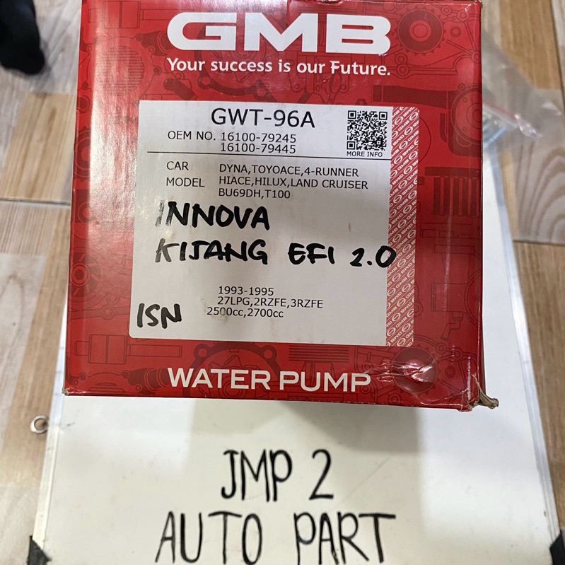 Jual Water Pump GMB Innova /Kijang Efi 2.0 GWT-96A Original | Shopee Indonesia