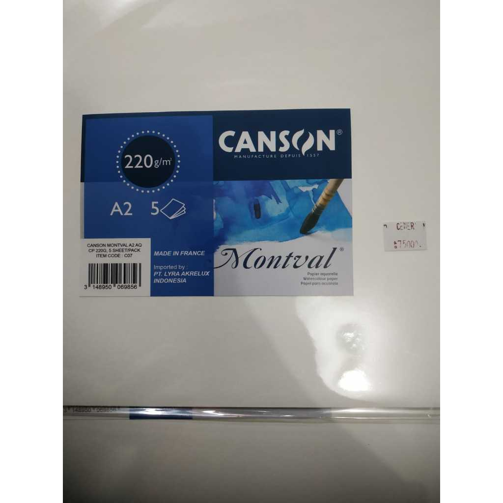 Jual Canson Watercolor Paper A2 isi 5 lembar 220 gr | Shopee Indonesia