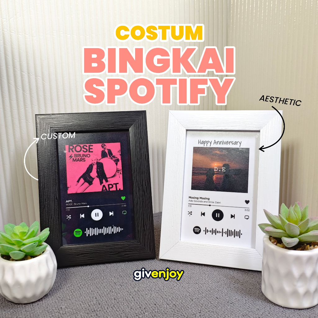 Jual SPOTIFY MUSIC FRAME KADO BINGKAI GRADUATION ANNIVERSARY KADO ULANG ...