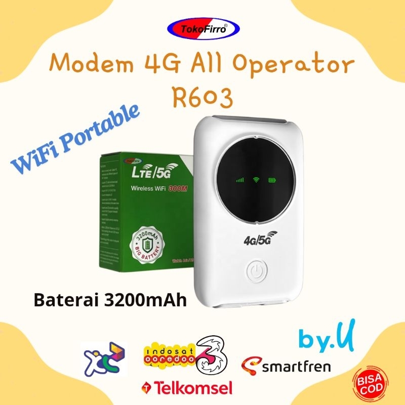 Jual Modem 4G All Operator wifi portable R603 big battery | Shopee ...