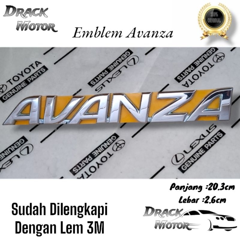 Jual Emblem Tulisan Avanza Chrome Original Toyota Avanza 2003 - 2010 ...