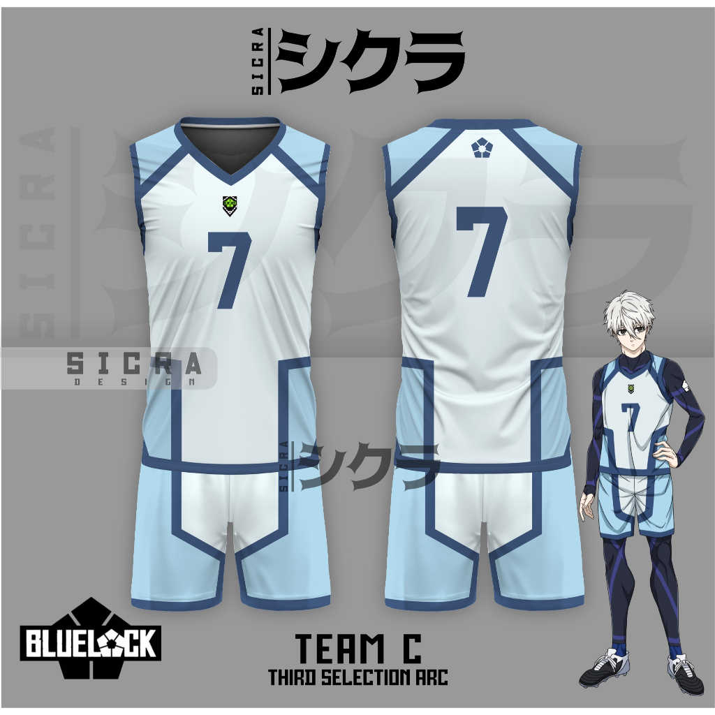 Jual Jersey Team C Blue Lock Cosplay Anime Manga | Shopee Indonesia