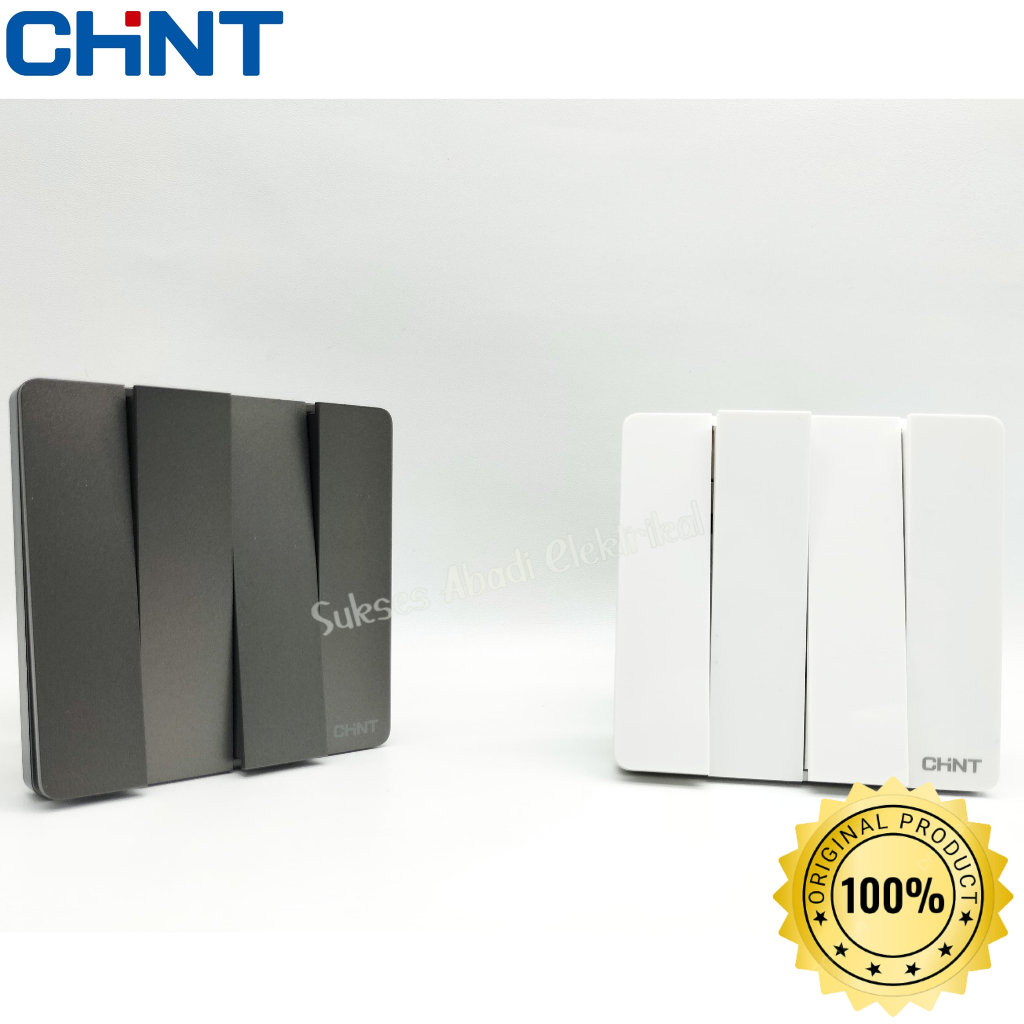 Jual Saklar 4 gang Kwartet Chint New 2M - 4 Gang 1 Way Switch | Shopee ...