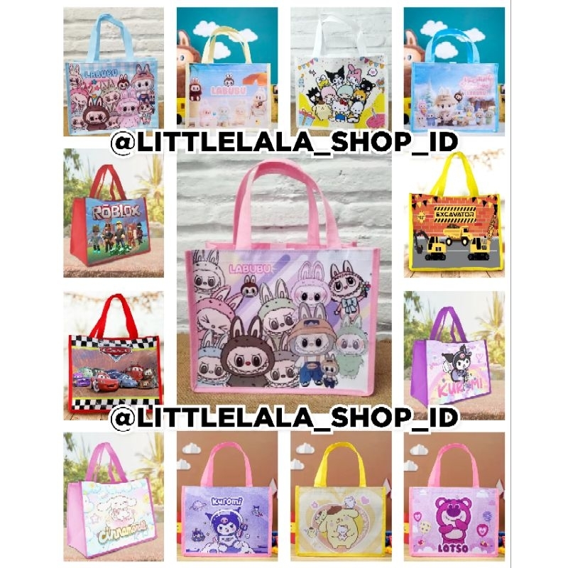 Jual Tas ultah Labubu tas parcel muat kotak KFC/tas ulang tahun anak ...