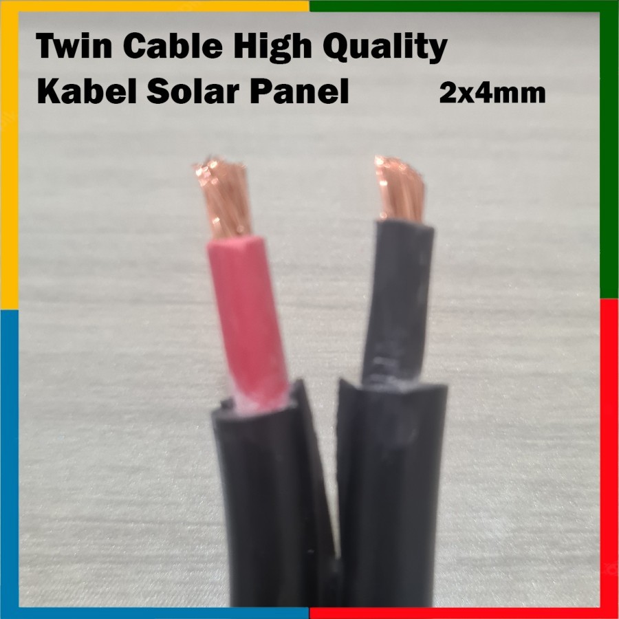 Jual Twin cable Kabel solar panel 2 x 4 per meter | Shopee Indonesia