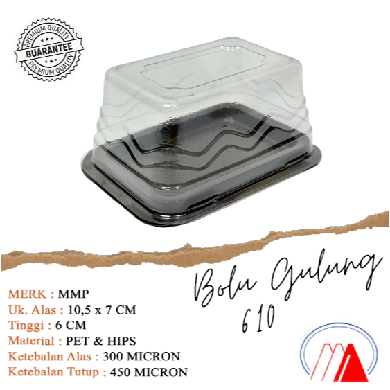 Jual [ISI 50] mika bolu gulung kotak BGK610 / tempat kue / box kue ...