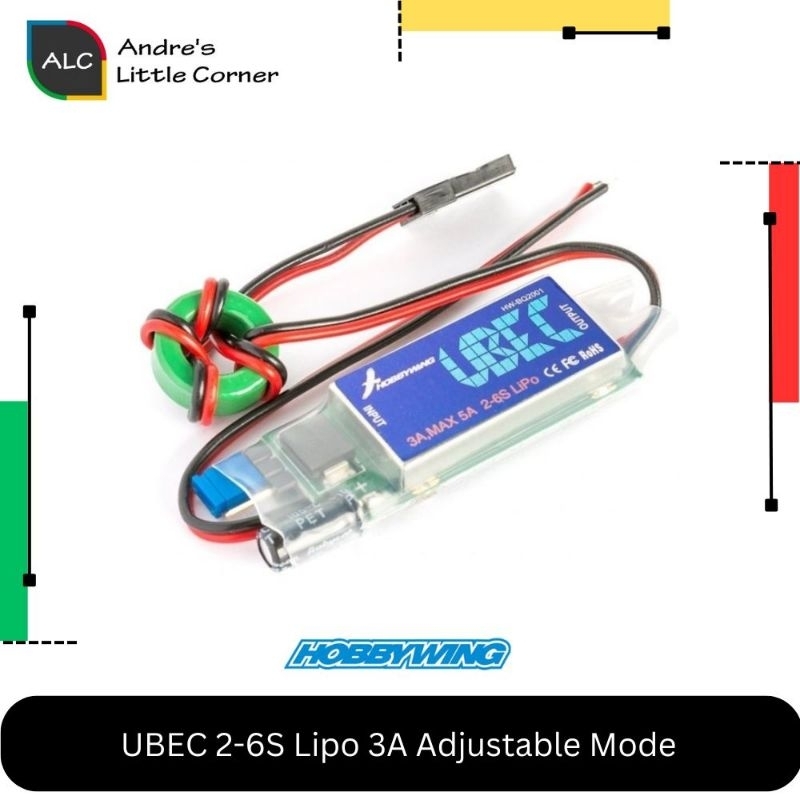 Jual UBEC 5V 6V Switchable BEC 2-6S Lipo Noise Reduction RC Step Down ...