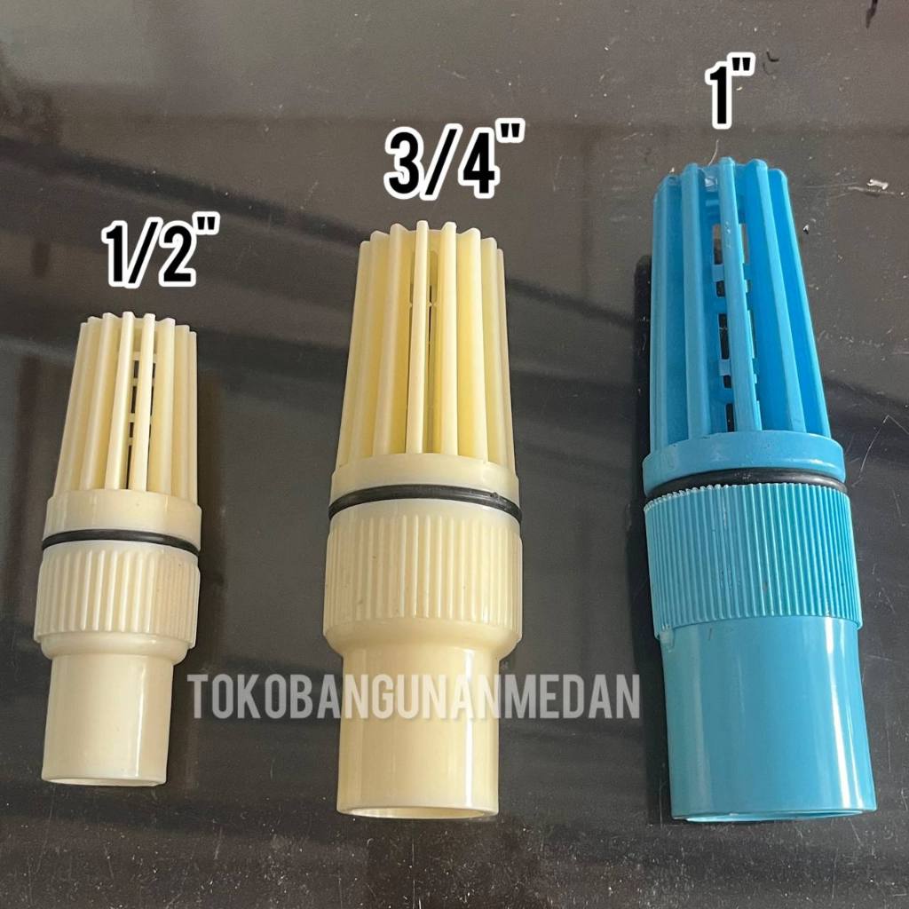 Jual Foot klep JUMBO PVC 1/2 3/4 1 inch - Foot valve tusen klep plastik ...