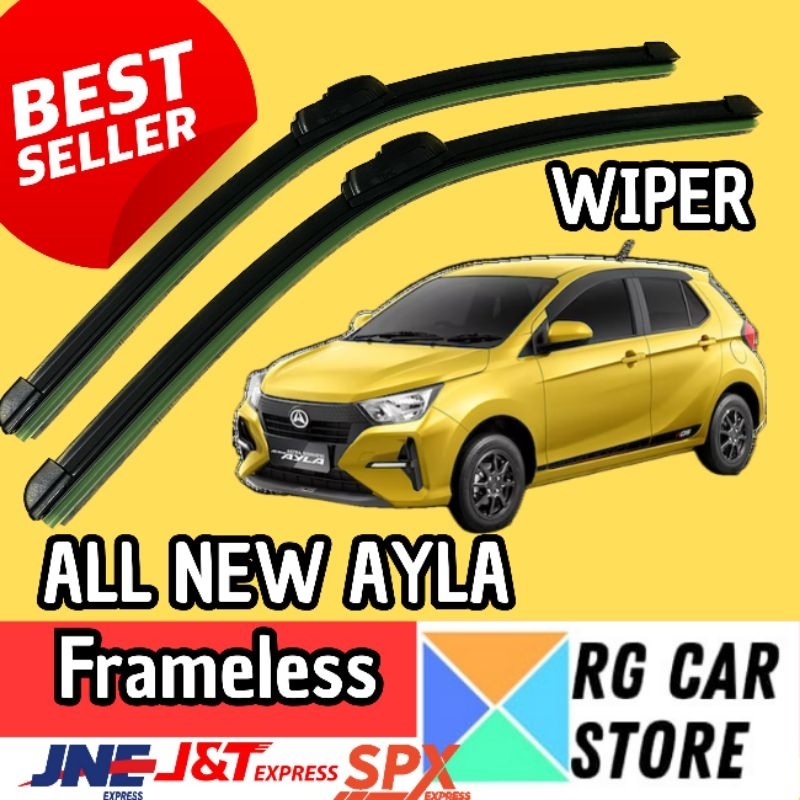 Jual Wiper Kaca Mobil All New Ayla 2023-2025 Frameless Full Karet Merek TMC Original | Shopee ...