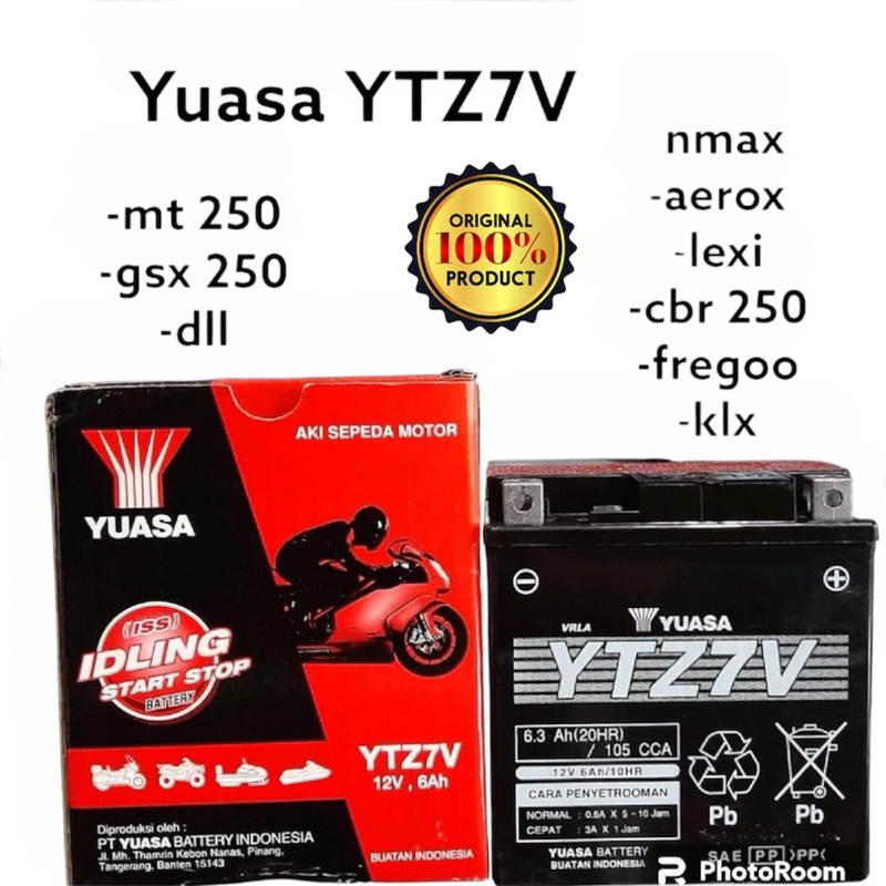 Jual Aki motor kering nmax old yuasa YTZ7V original cocok buat yamaha ...