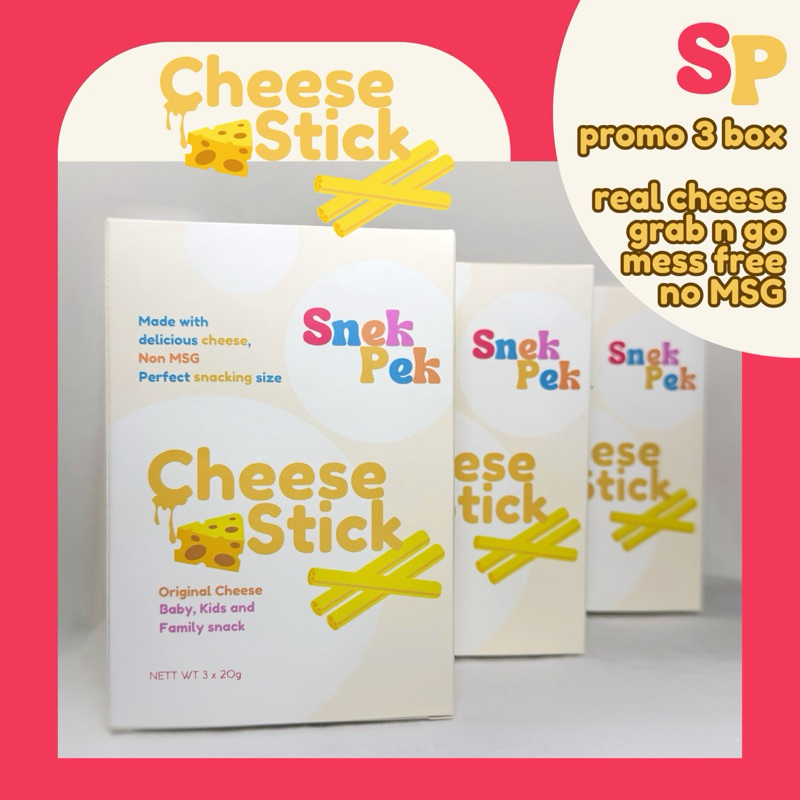 Jual [3BOX] Cheese stick SnekPek snack bayi MPASI, snack anak dan snack ...