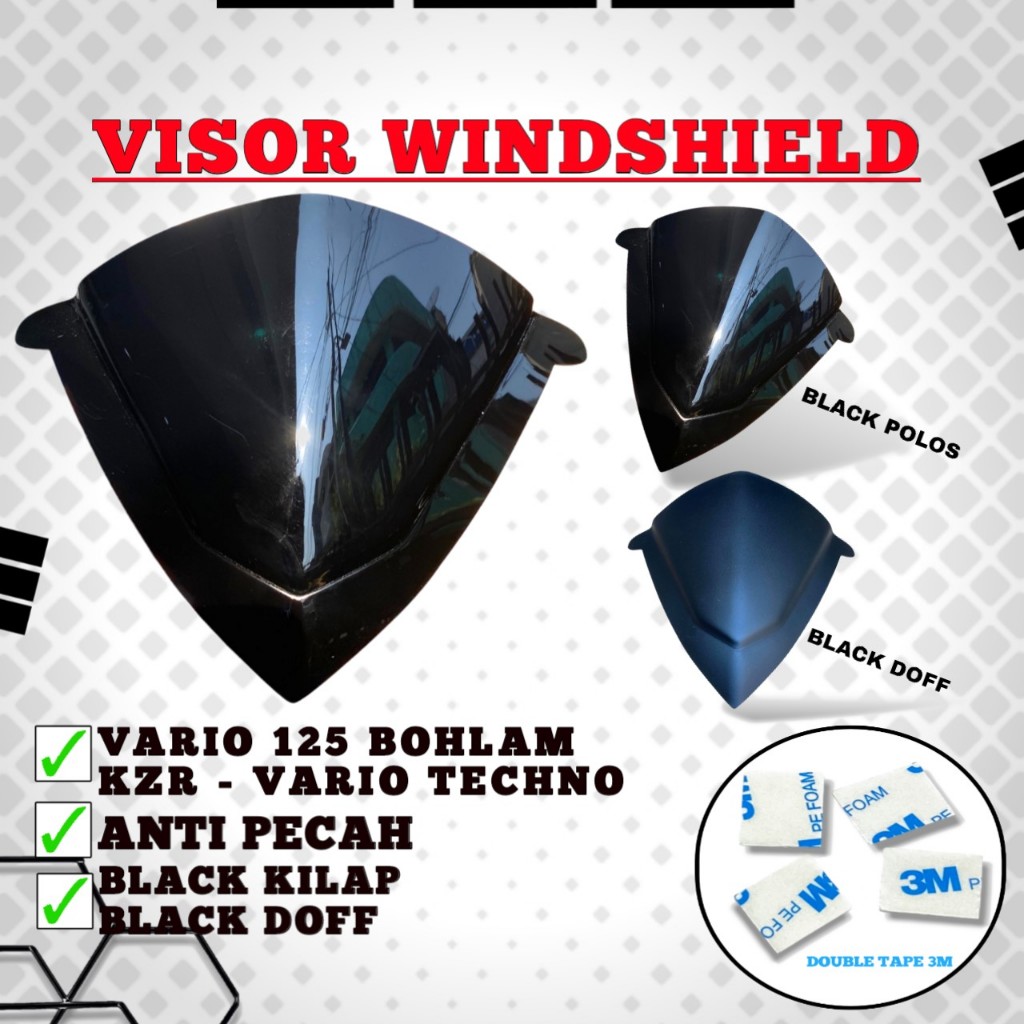 Jual VISOR VARIO 110 TECHNO AKRILIK VISOR WINDSHIELD VARIO 125 OLD FREE ...