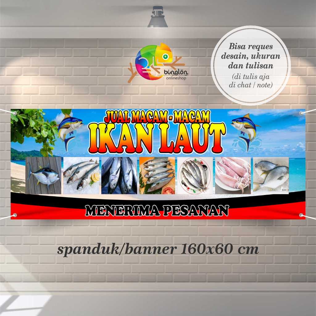 Jual Cetak Spanduk Banner JUal Macam Macam Ikan Laut | Shopee Indonesia