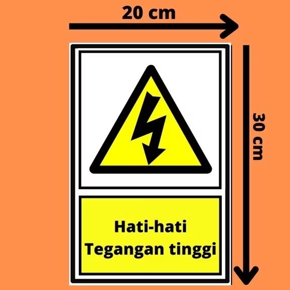 Jual Stiker peringatan area tegangan tinggi Sticker peringatan tegangan ...