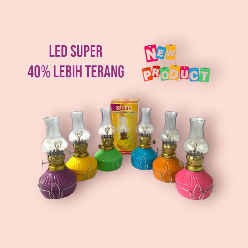 Jual (FREE DUS) GROSIR 12pc lampu teplok baterai 2LED SUPER TERANG ...