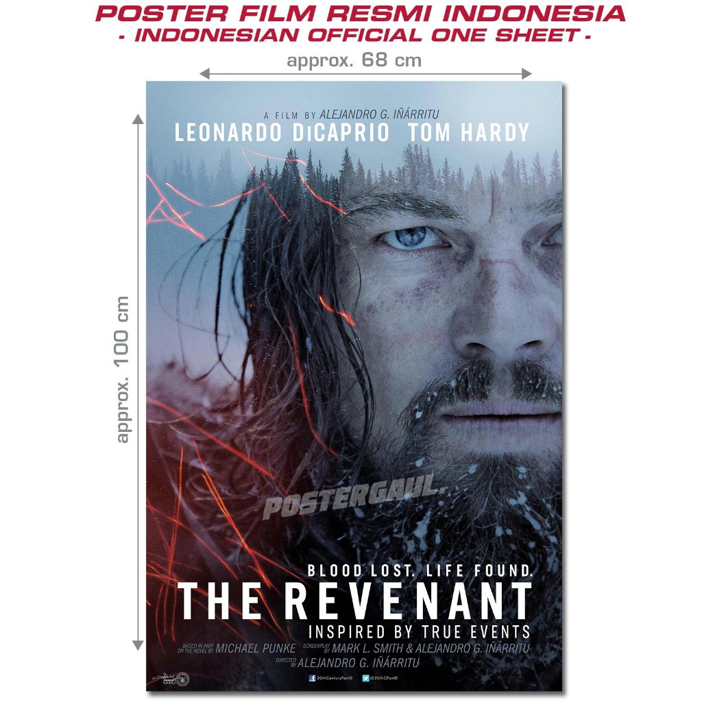 Jual Poster Film THE REVENANT - original Indonesian one sheet, ukuran ...