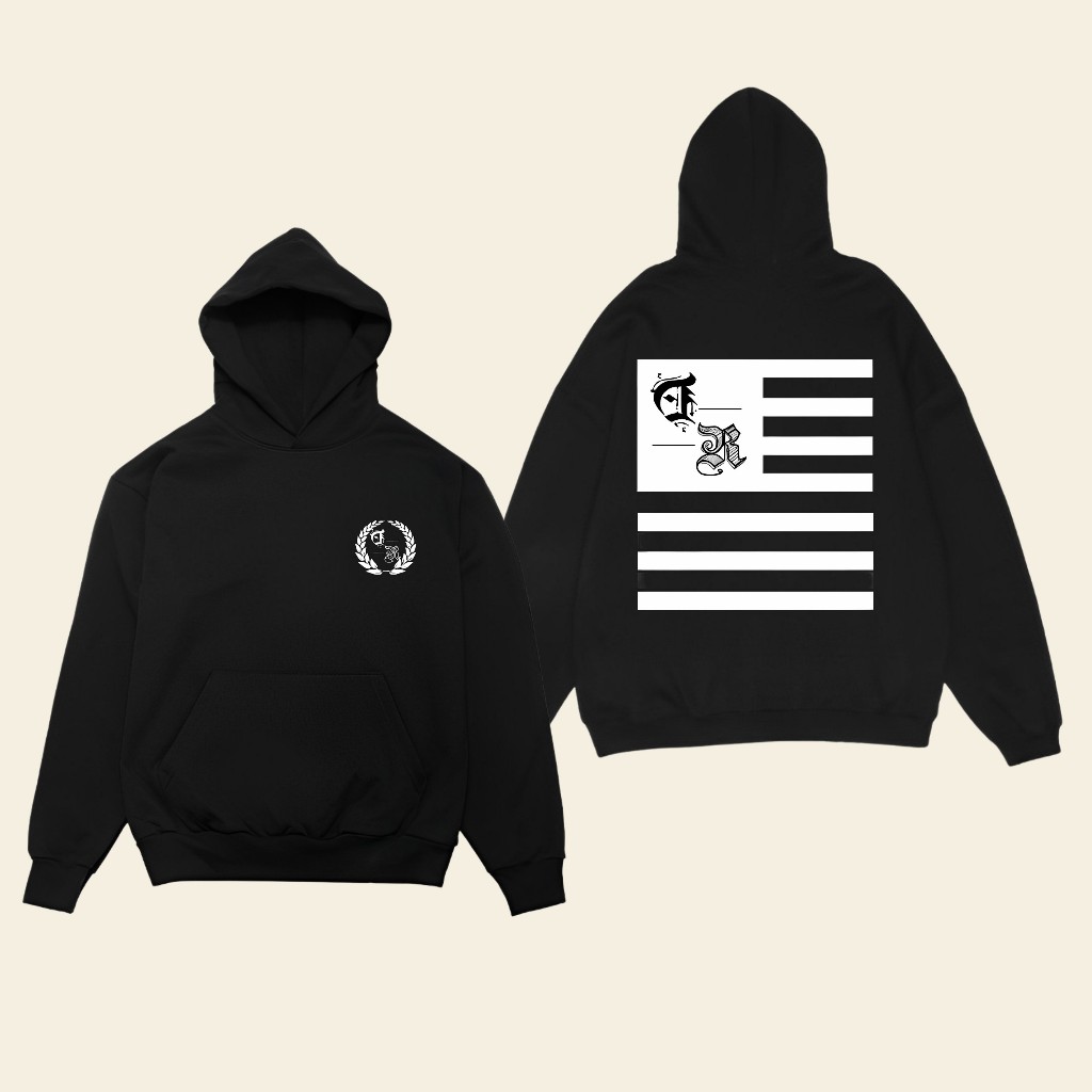 Jual Promo!!! Hoodie DR Daendels Road Kotak Bahan Cotton Fleece Hitam ...