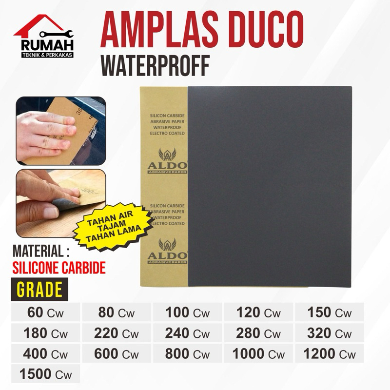 Jual AMPLAS DIKO WATERPROF LEMBARAN / Amplas gosok duco tahan air ...