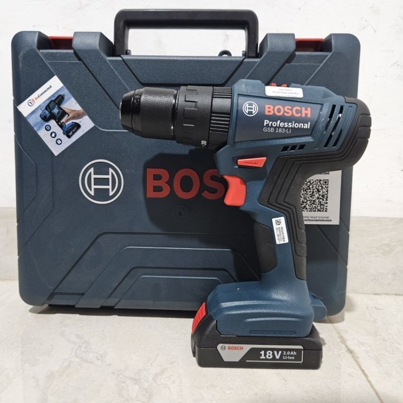 Jual Mesin Bor Cas Tembok Baterai BOSCH GSB 183-LI Cordless Impact ...