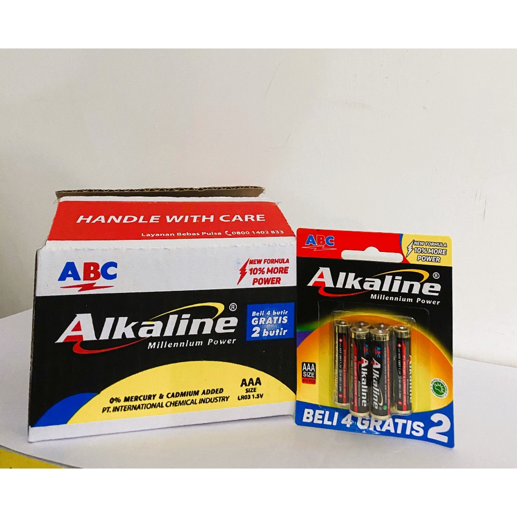 Jual 1 BOX BATERAI ALKALINE MILLENIUM POWER 4+2 A2 AA A3 AAA ISI 12 ...